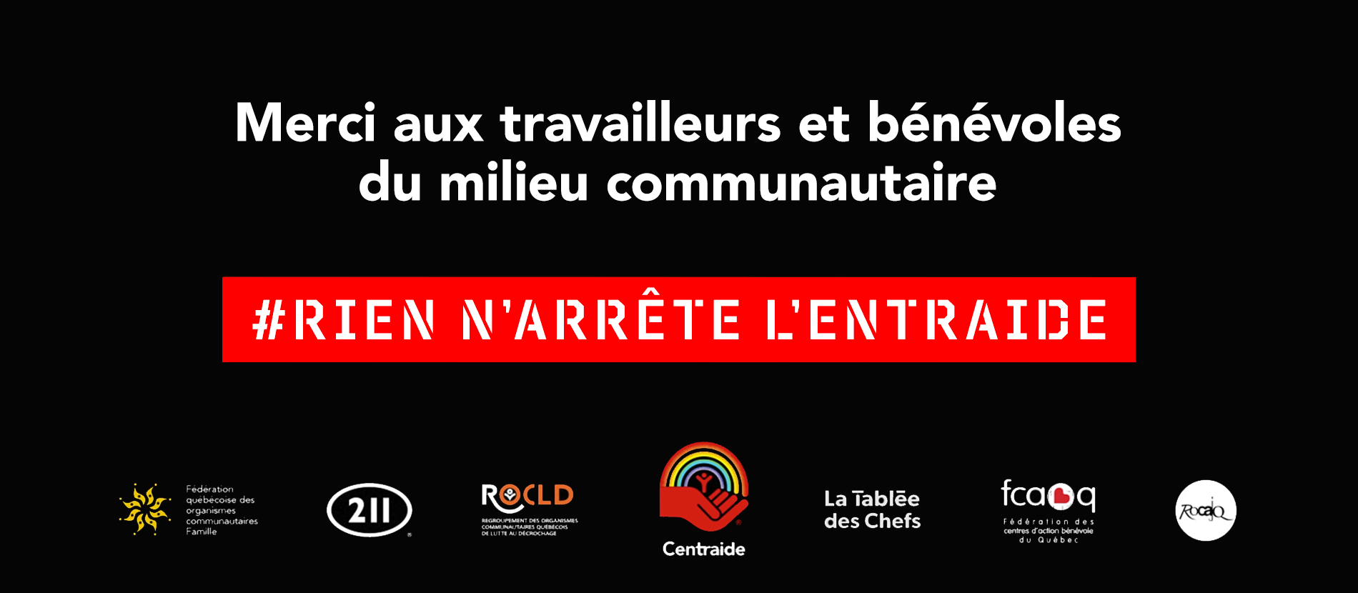 « Rien n’arrête l’entraide » : Le message de remerciement au milieu ...